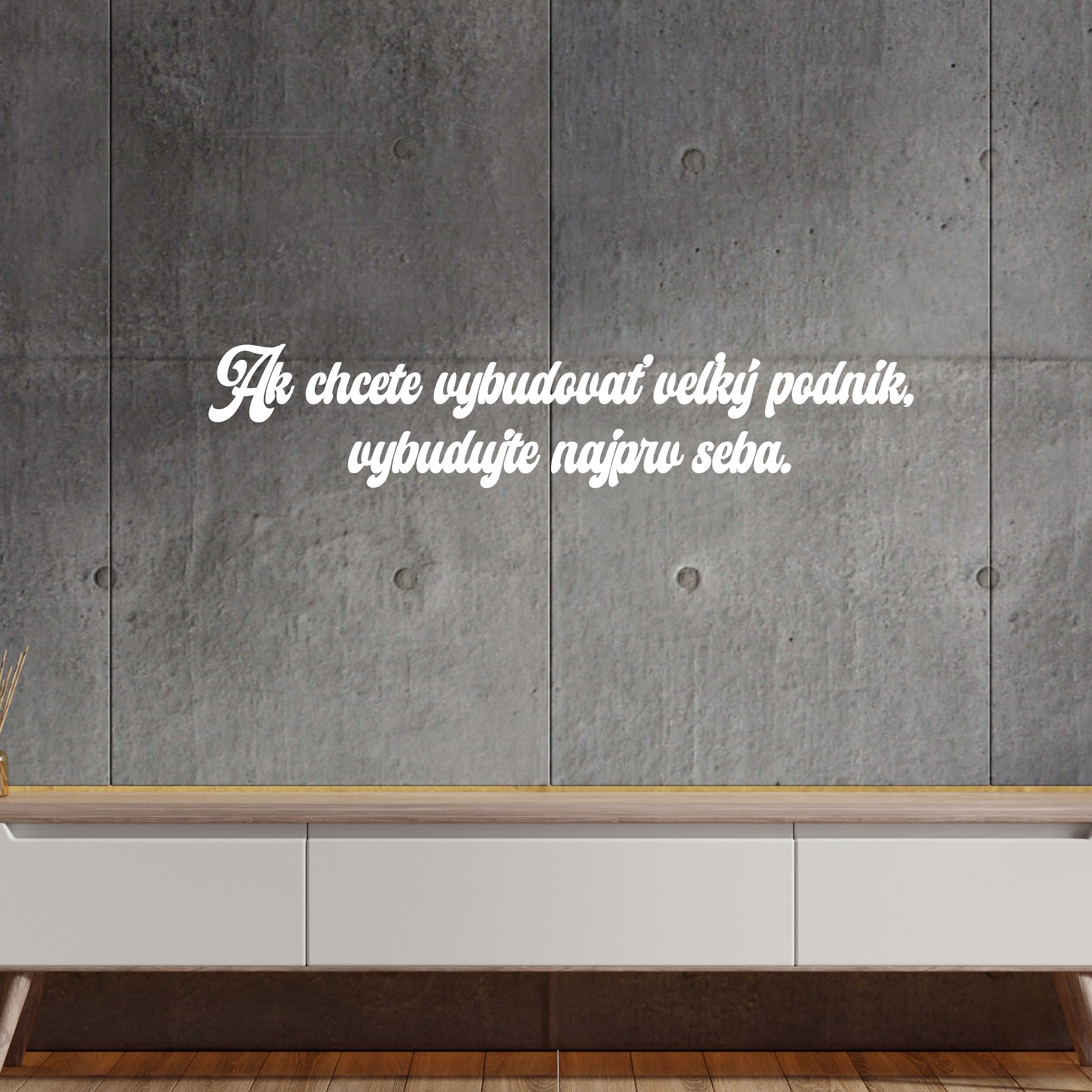 Drevený nápis na stenu - Ak chcete vybudovať veľký podnik | Darčeky u Katky